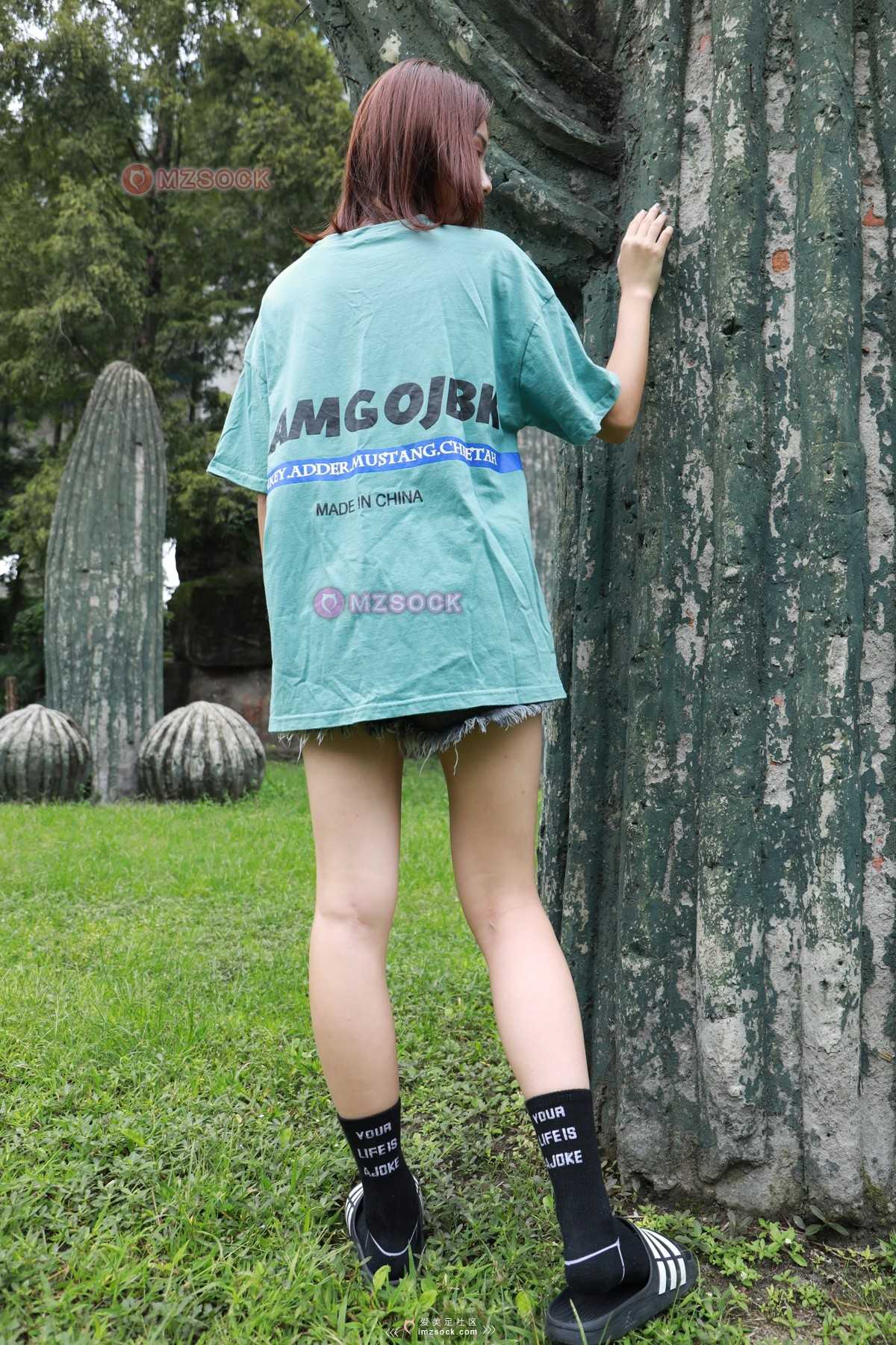 MZSOCK爱美足 No030 曼妮 黑色筒袜裸足 99P - 库里丝